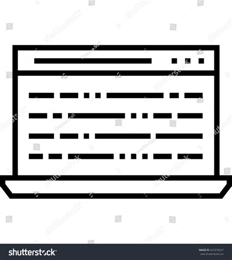 Source Code Programming Vector Icon Vector De Stock Libre De Regalías