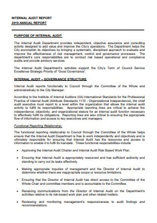 FREE Internal Audit Report Samples To Download