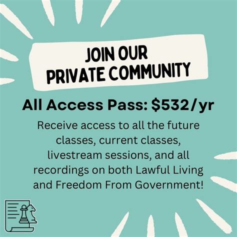 All Access Pass Lawful Living