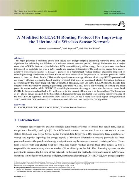 A Modified E Leach Routing Protocol For Improving The Lifetime Of A