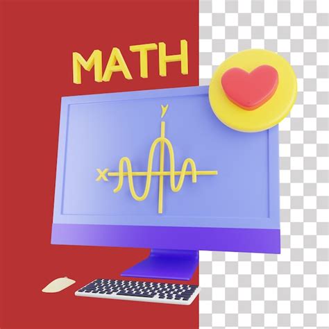 Premium Psd 3d Online Mathematical Class Icon