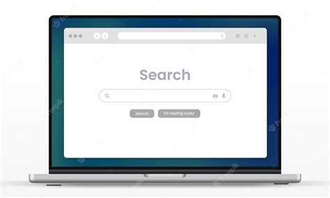 Premium Vector Realistic Search Engine Web Browser Window Template With Search Bar Toolbar