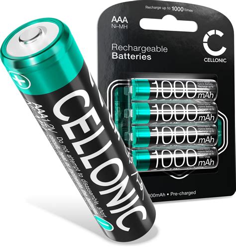 Cellonic Rechargeable Aaa Batteries 1000 Mah Precharged Durable