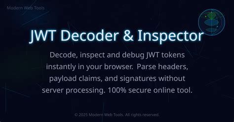 Free Jwt Decoder And Inspector Tool Analyze Json Web Tokens Online