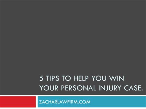 5 Tips To Win Your Personal Injury Case
