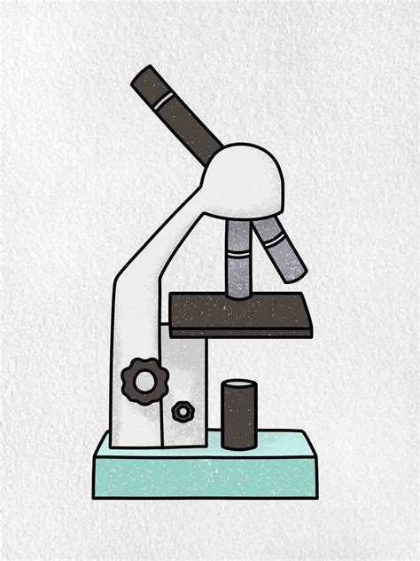 How To Draw A Microscope Step By Step