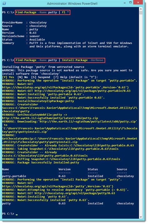 Powershell Playing With The New Oneget Module V5 Preview Lazywinadmin