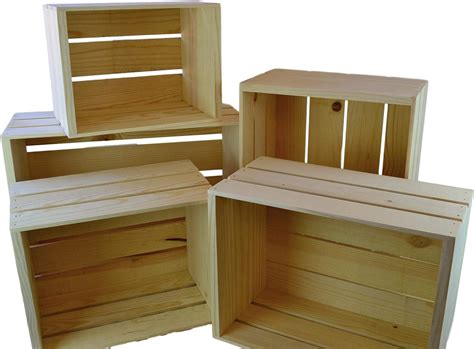 Wooden Crate Nesting Set 5 Piece