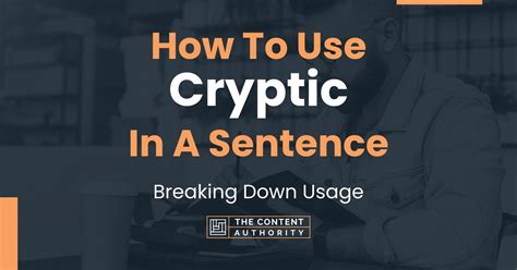 How To Use Cryptic In A Sentence At Mario Anderson Blog