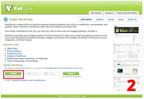 Installation Of WordPress On VDeck Based Hosting HotThemes