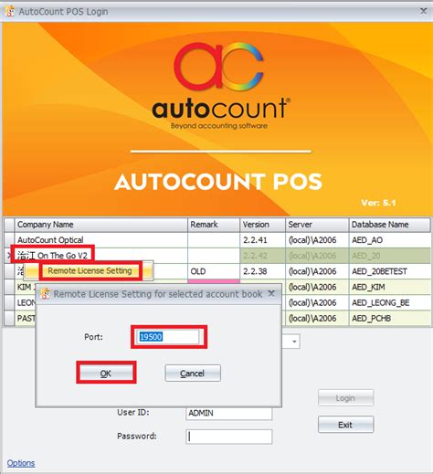 Pos35fnb Login To Pos Backend With Error Fail To Connect Autocount