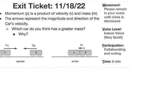 solved exit ticket 11 18 22 momentum p is a product of