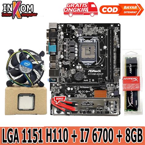 Jual Paket Mobo Motherboard H Lga Ddr Plus I Dan Ram Shopee Indonesia