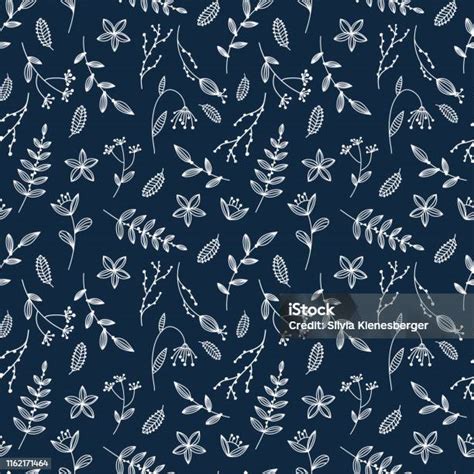 간단하고 창조적 인 꽃 원활한 패턴 손으로 그린 스케치 꽃과 가지 라인 아트 여성 패션 프린트 직물 배경 화면 배너에 좋은 벡터 표면 디자인 0명에 대한 스톡 벡터 아트 및
