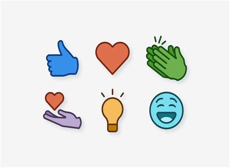 링크드인 반응 귀여운 이모지 터 일러스트레이션 프리미엄 벡터