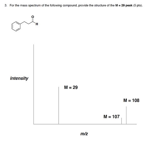 [solved] 3 For The Mass Spectrum Of The Following Compound Provide The Course Hero
