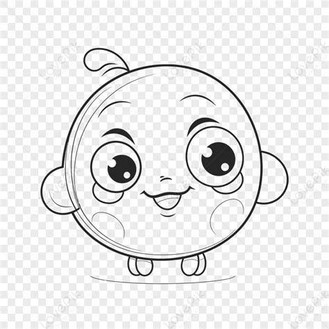 큰 눈 개요 스케치 드로잉과 만화 아기 색칠 페이지 벡터두꺼운 선몸짓 Png 일러스트 무료 다운로드 Lovepik