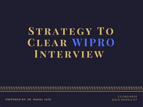 Interview Preparation For Wiprotcsinfyibmaccenture Ppt