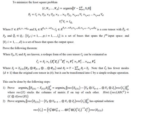 solved to minimize the least square problem