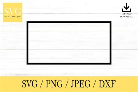 Rectangle Outline Svg Shapes SVG Svg Png Dxf Jpeg Etsy