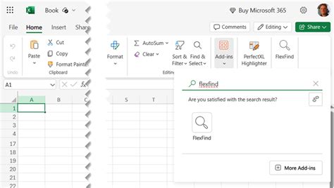 Free Flexfind Excel Add In Office Js Version