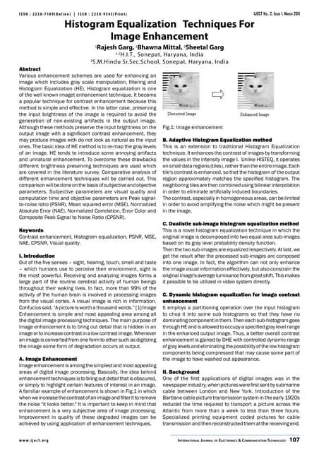 Histogram Equalization Ppt
