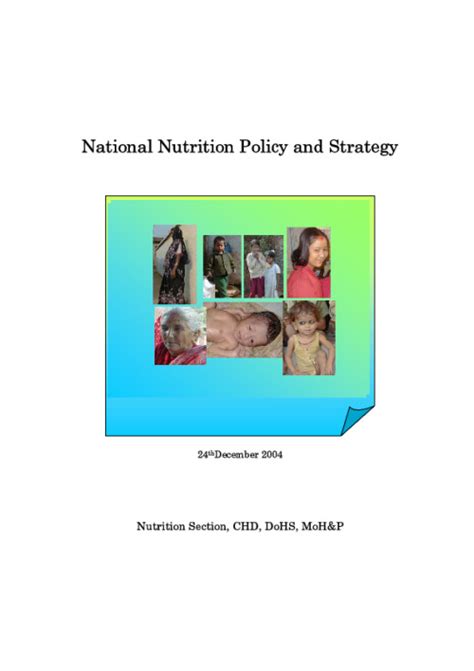 Nepal National Nutrition Policy And Strategy 2004 Scaling Up Nutrition