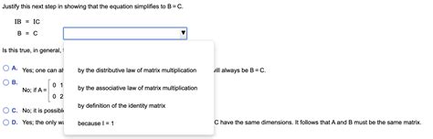 Solved Suppose AB AC Where B And C Are Np Matrices And A Chegg
