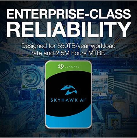 Seagate 10TB SkyHawk AI 7200 Rpm 3.5" Internal Surveillance HDD (Retail ...