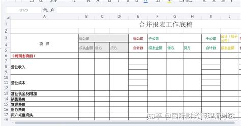 全套合并报表底稿模板 （值得收藏） 知乎