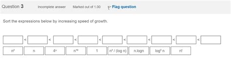 Solved Sort The Expressions Below By Increasing Speed Of