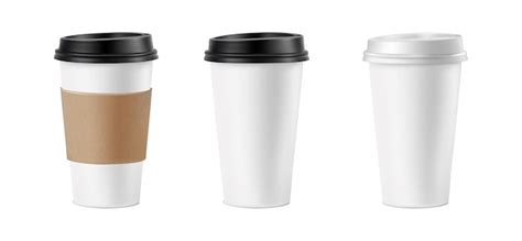 Free Vector 3d Realistic Vector Icon Illustration White Paper Coffee