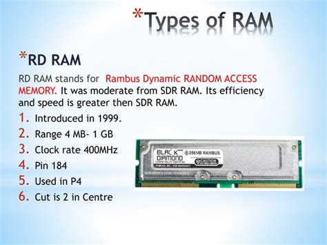 Ram And Its Types Pptx
