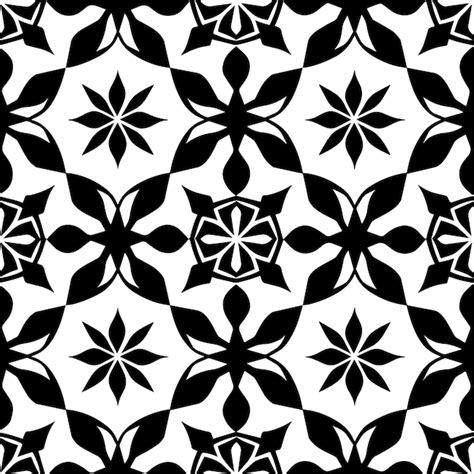 Premium Vector Black And White Geometric Tesselation Seamless Repeat