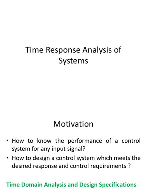 Transient And Steady State Response Analysis Pdf Damping Control