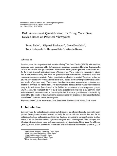 ra quantification for byod policy pdf computer security security