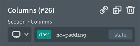 How To Remove The Padding For Column Divs In Oxygen