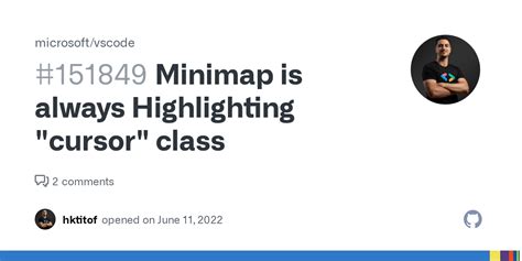 Minimap Is Always Highlighting Cursor Class Issue 151849