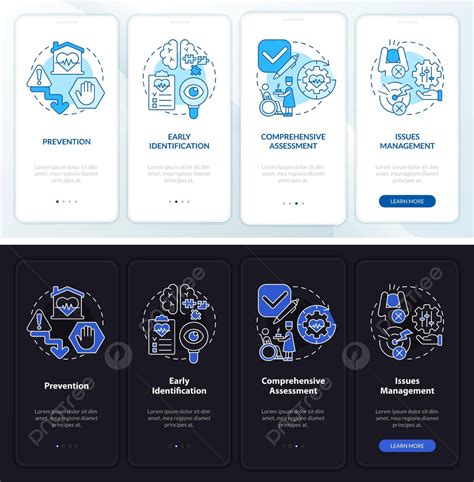 Onboarding Mobile App Screen Palliative Care Stagesday And Night Modes