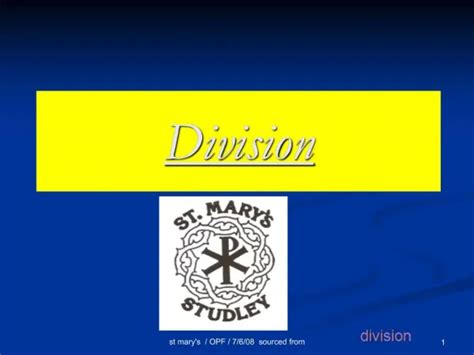 PPT Division PowerPoint Presentation Free Download ID