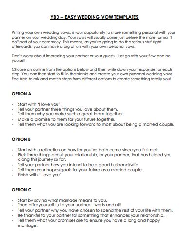 Wedding Vow Outline 60 Photos