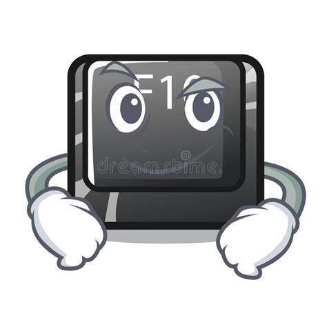 Smirking Button F10 On A Keyboard Character Stock Vector Illustration Of Internet Isolated