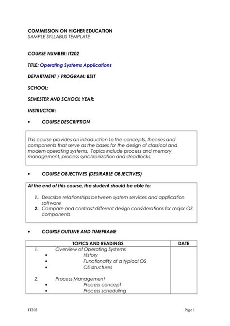 It202 Operating Systems Applications