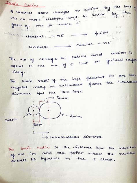 Ionic Radii Ionisation And Electron Gain Enthalpy Pdf