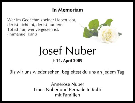 Traueranzeigen Von Josef Nuber Rz Trauerde