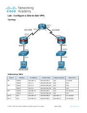 Configuring Site To Site VPN With Cisco IOS For Secure Data Course Hero