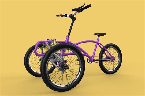 3d Tilting Bike Trike Bicycle Tricycle Three Wheel Cycle Cargo Model Turbosquid 2005845