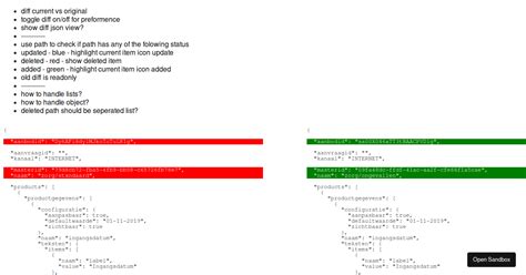Jsdiff Examples Codesandbox