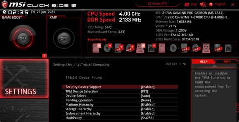 Windows 11 Question Tpm External Tpm Module Not Mandatory Page 7 Msi Global English