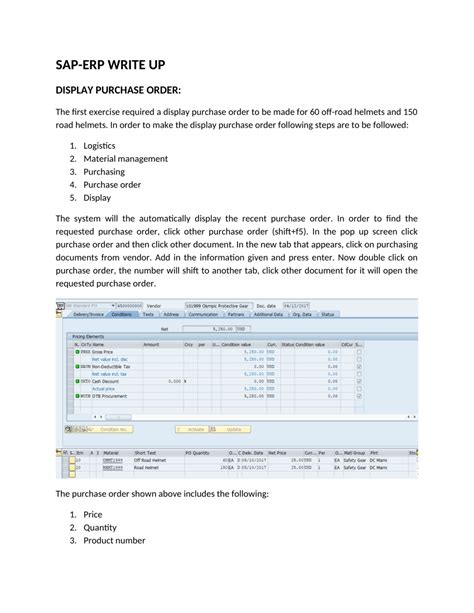 Pdf Sap Display Purchase Order